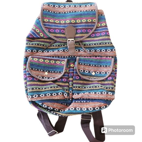 None | Bags | Tribal Bohemian Multi Color Backpack Womens Casual ...